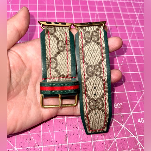Handmade | Accessories | Custom Gucci Apple Watch Band Smart Watch ...